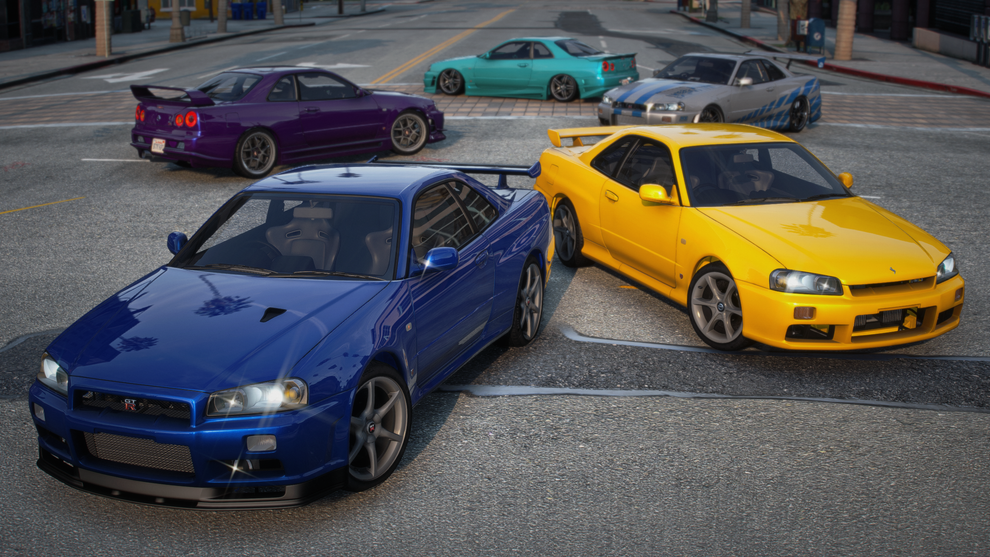 Nissan Skyline GT-R + GT-T R34 Pack – GTA 5 & FiveM Car Mod | 360+ Tun ...